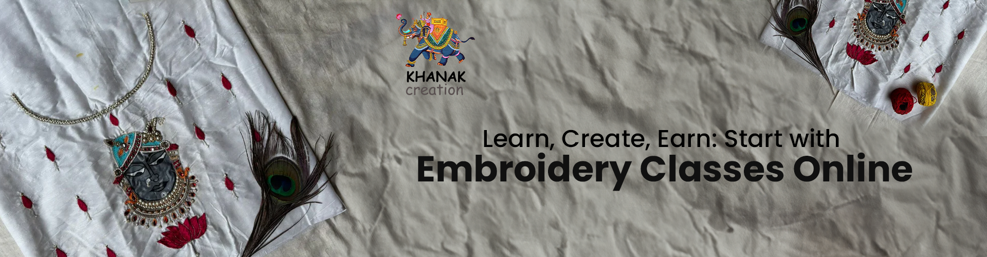 Embroidery Classes Online- Learn, Create, Earn – khanakcreation